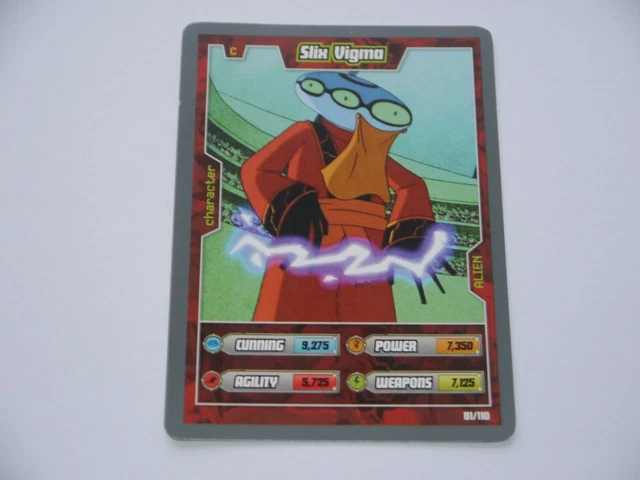 BEN 10 ALIEN Adventures Collectable Card SLIX VIGMA Card 81/110 Trading ...