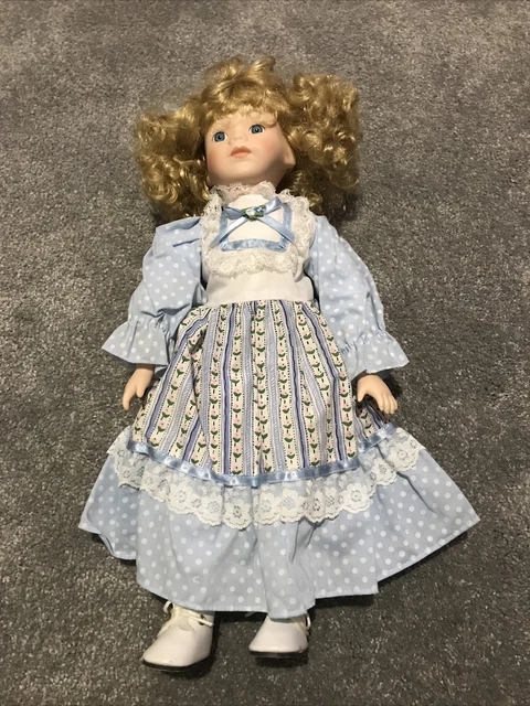 THE CLASSIQUE COLLECTION Curly Haired Porcelain China Doll 15 Inches £4 ...