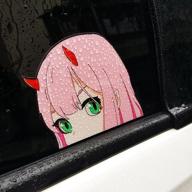 REFLECTIVE DARLING IN the Franxx Zero Two Senpai Peeking Anime JDM ...