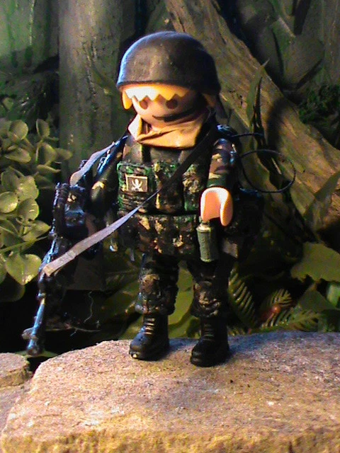 PLAYMOBIL CUSTOM US.RANGER Unif.MARPAT Woodland Ref-0232 Bis EUR 44,63 ...
