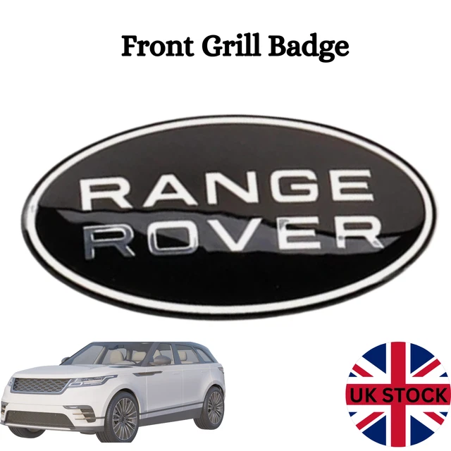 RANGE ROVER FRONT Grille Badge Sport Evoque Velar Emblem Black Silver ...