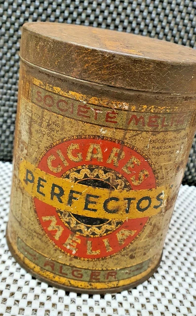 ANTIQUE LARGE EMPTY Sheet Box Cigars Perfectos Mélia Alger Collection £ ...