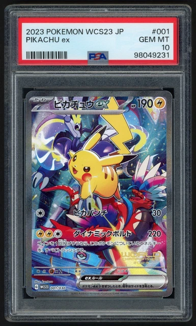 PIKACHU EX WCS23 001/030 Pokemon World Championships Yokohama Deck 2023 PSA 10 £215.00 - PicClick UK
