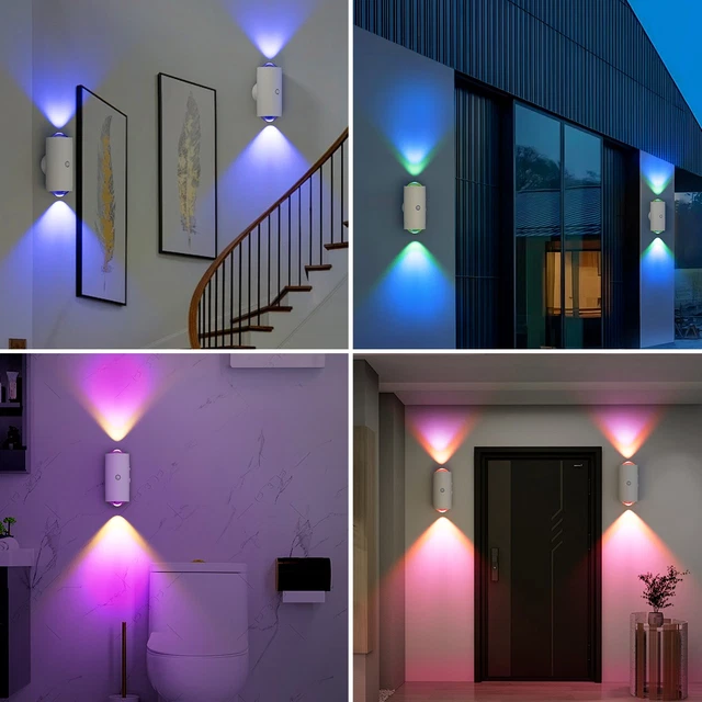 RECHARGEABLE LED SMART Night Lights with Motion Sensor RGB Gradient ...
