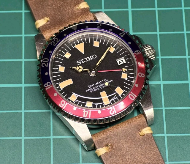 NUOVO OROLOGIO MILSUB Personalizzato Mod Costruito Automatico ""PEPSI ...