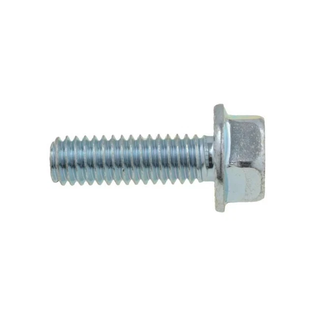 QTY 50 HEX Flange Bolt 1/4" UNC x 5/8" Zinc High Tensile Grade 5 ...