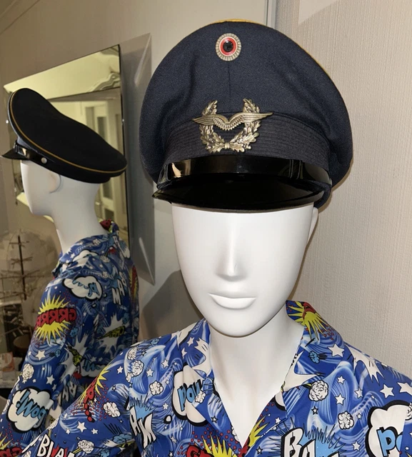 VINTAGE GERMAN AIRFORCE Bundeswehr Luftwaffe Officers Dress Peaked Hat ...