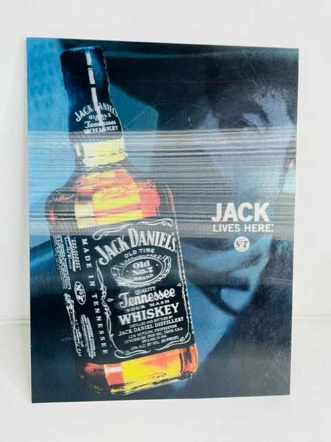 JACK DANIELS JACK Lives Here 3D Lenticular Poster Mint - READ ...