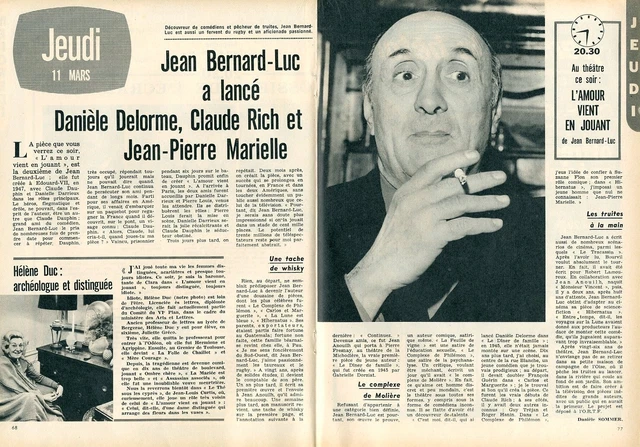 COUPURE DE PRESSE Clipping 1971 Jean Bernard Luc Hélène Duc (2 pages) EUR 5,00 - PicClick FR