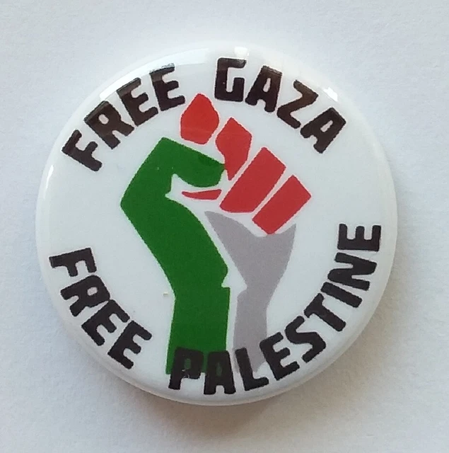 FREE PALESTINE FREE GAZA BUTTON BADGE Palestinian Freedom Filasṭīn ...