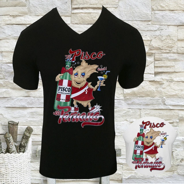 NWT PISCO PERUANO Hecho En Peru Peruvian Men's V Neck Short Sleeve T ...