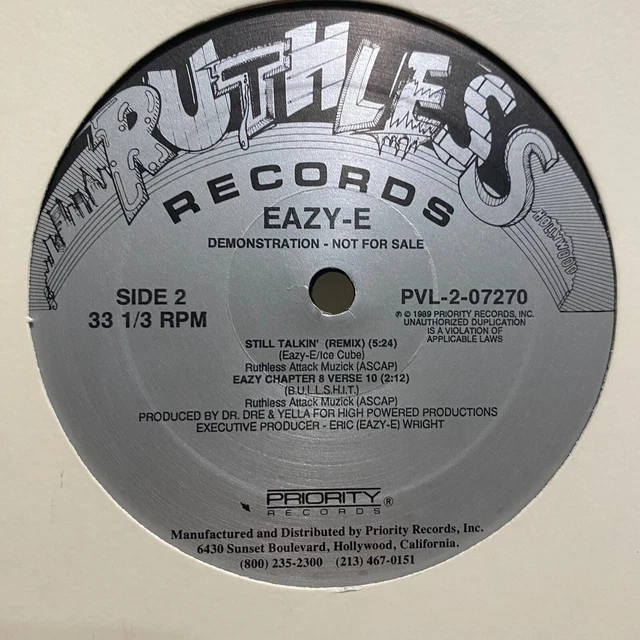 EAZY-E - WE Want Eazy (Remix) / Still Talkin (12") 1989 !!! Rare !!! Dr ...