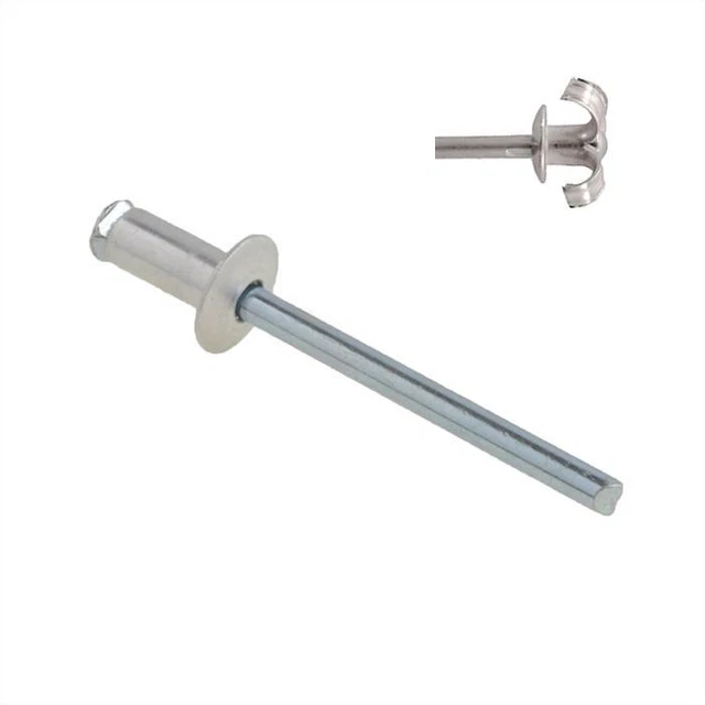 QTY 50 PEEL Dome Rivet 73ASP 6-10 Aluminium / Steel 3/16 (4.8mm x 20 ...