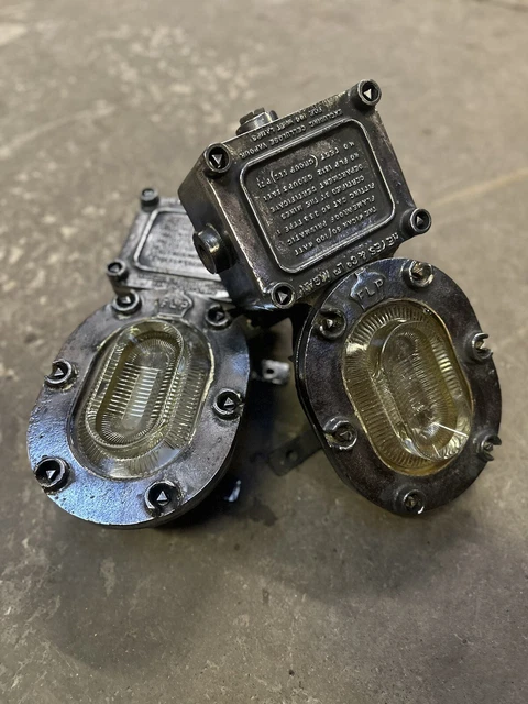 HEYES OF WIGAN Vintage industrial Factory Flameproof bulkhead wall ...