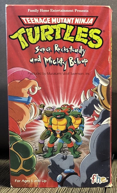 TEENAGE MUTANT NINJA Turtles TMNT VHS Super Rocksteady & Mighty Bebop FHE 1990 £11.67 - PicClick UK