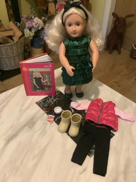 Our Generation Delux Doll Audrey Anne With Storybook And Accessories Vgc