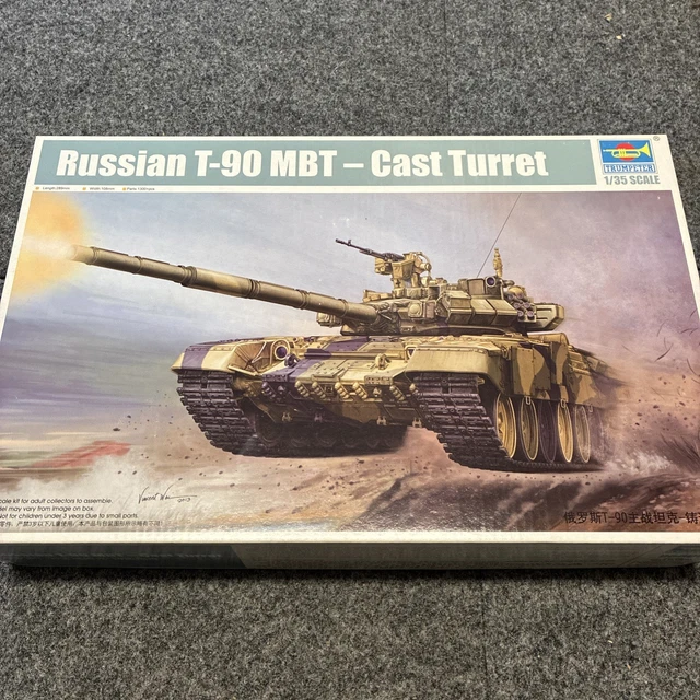 TRUMPETER 1:35 #05560 Russian T-90 MBT Cast Turret EUR 29,00 - PicClick DE