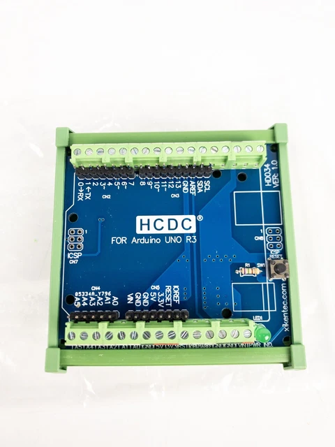 DIN RAIL MOUNT Pinout Breakout Terminal Block Module for Arduino UNO R3 ...