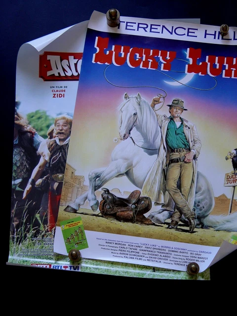 AFFICHES CINÉMA - Astérix contre césar + Lucky Luke (Terence Hill) - EO ...