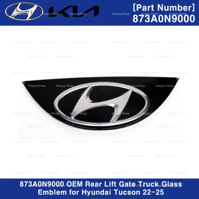873A0N9000 OEM REAR Lift Gate Truck Glass Emblem for Hyundai Tucson 22 ...
