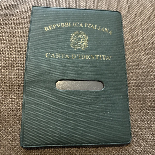 ITALIAN REPUBLIC REPUBLICA Italiana Italy Green ID Identity Card Holder ...
