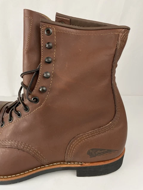 RED WING INDIAN Motorcycle 4313 Spirit Lake Iron Ranger Boots Amber ...