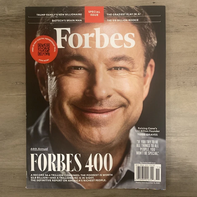 FORBES MAGAZINE OCTOBER-NOVEMBER 2025 Forbes 400 Brand New $13.99 ...