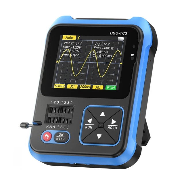 DIGITAL OSCILLOSCOPE SQUARE Wave Tester Transistor Triangle Wave 500Khz ...