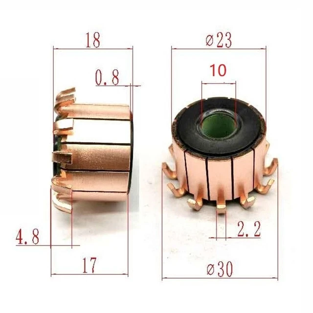 COMMUTATOR HOOK TYPE 12P Teeth 23x10 CHY-3389-12-10 Commutator High ...