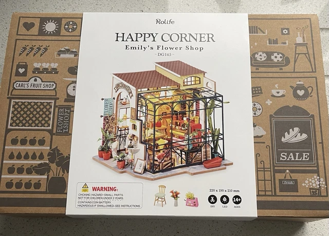 ROLIFE DIY MINIATURE Happy Corner, Emily’s Flower shop £25.00 - PicClick UK