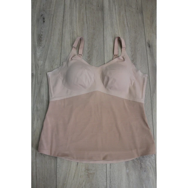 HONEYLOVE LIFTWEAR CAMI Sand Beige Wireless Built-in Bra Shapewear Tank ...