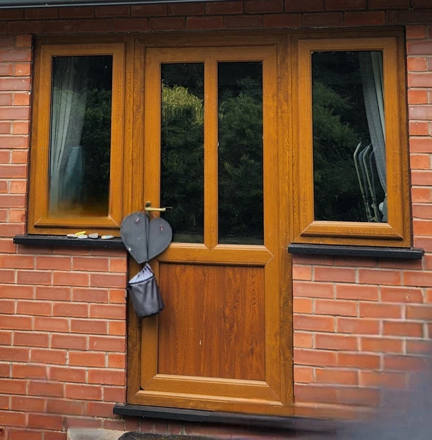 UPVC WOOD GRAIN Exterior Door With Optional Windows, Fully Working With ...