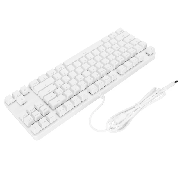 (WHITE) MECHANICAL ILLUMINATED Keyboard USB Wired Mechanical Keyboard £ ...