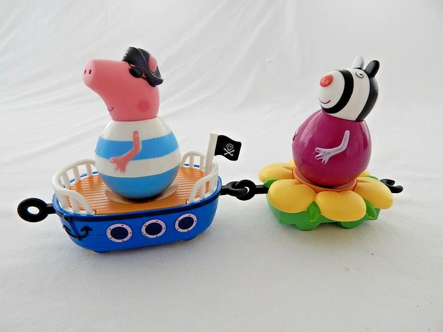 PEPPA PIG PIRATE Weeble Figure And Zoe Weeble With Pirate Boat And ...