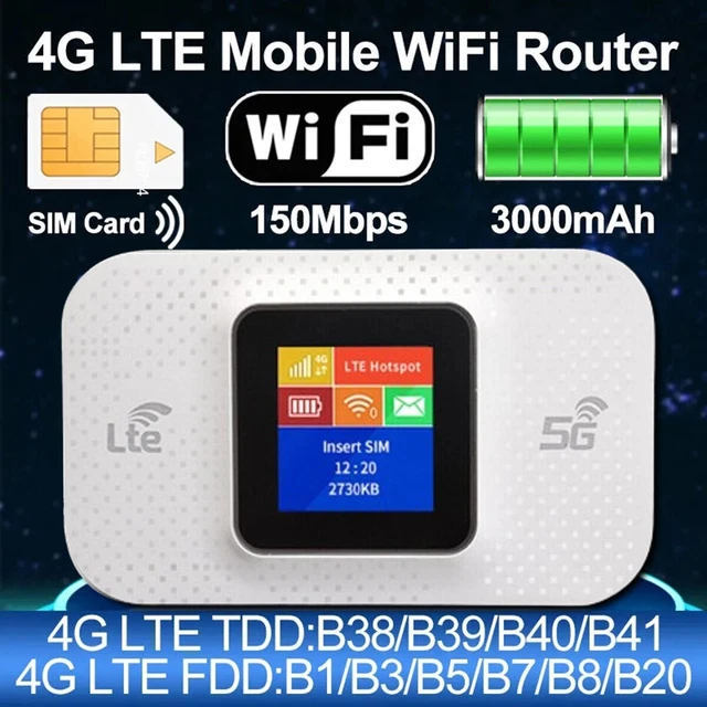 PORTABLE DÉBLOQUÉ MOBILE Wifi 4g-LTE SMART WIFI BOX Modem Mifi hotspot ...