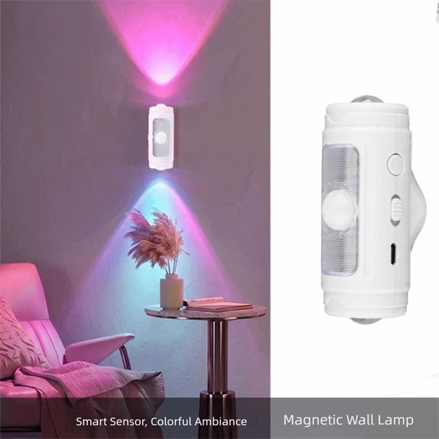 DIMMABLE LIGHT MAGNETIC Sensor Lamp Motion Sensor Wall Lamp Stair ...
