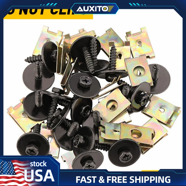 40X ENGINE UNDER Cover Splash Shield Bumper Guard Body Bolts U-nut Clip ...