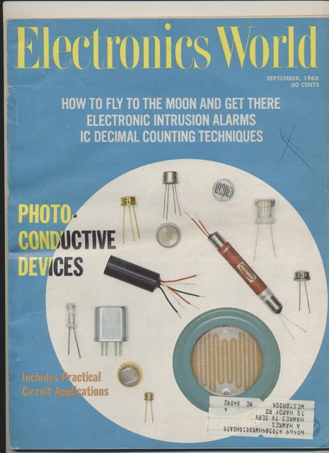 ELECTRONICS WORLD MAGAZINE Vol 80 #03 Sep 1968 Photo-Conductive Devices ...