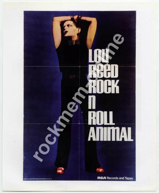 LOU REED ROCK 'n Roll Animal 1974 Reproduction Promo Poster £14.75 - PicClick UK