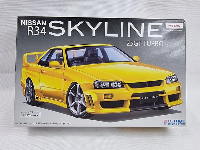 FUJIMI 1:24 NISSAN Skyline R34 25GT Turbo Full Aero JDM Licensed Model ...