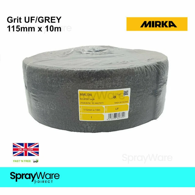MIRKA MIRLON SCOTCH Pads Grey Ultra Fine 115mm Strips 1500 Surface Prep ...