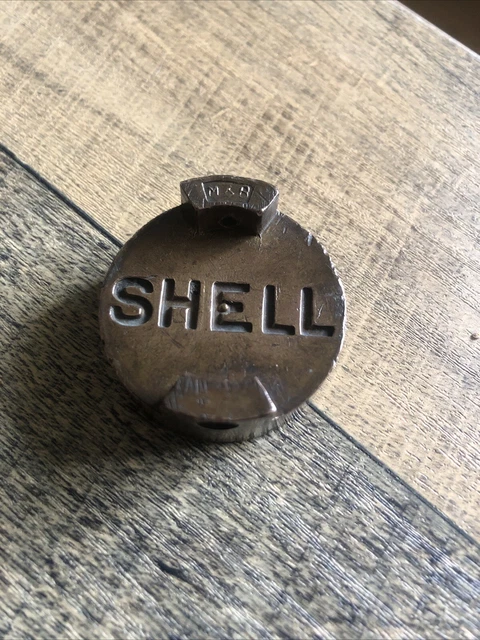 VINTAGE 2 GALLON Petrol Can Shell Brass Screw Cap £11.00 - PicClick UK