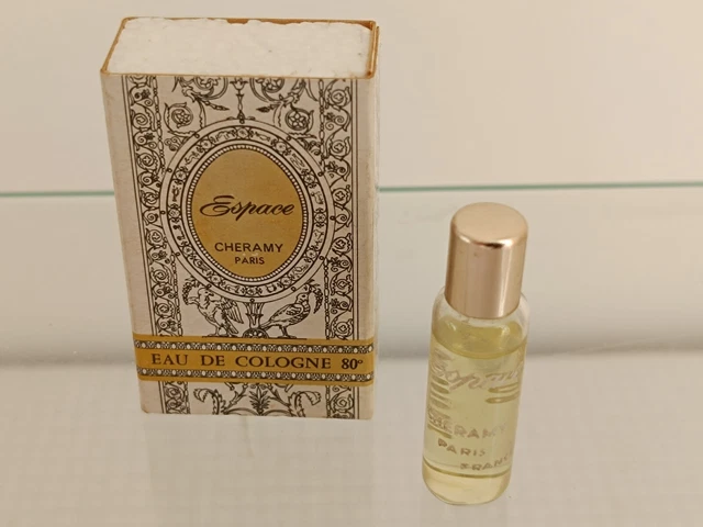 ANCIENNE MINIATURE ESPACE de CHERAMY Eau de cologne 2 ml pleine Ex état ...