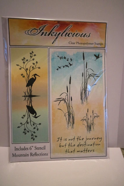 INKYLICIOUS REFLECTIONS STAMP+STENCIL set 7 STAMPS AND REFLECTIONS ...