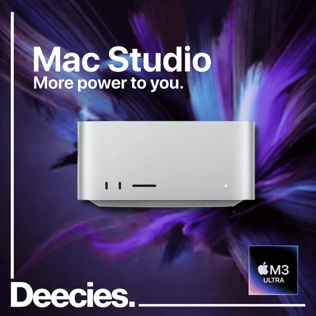 MAC STUDIO APPLE M3 Ultra 28-core CPU 60-core GPU 96GB Ram 1TB SSD NEW ...