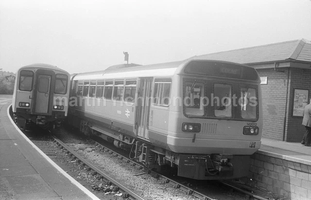 ACCRINGTON STATION CLASS 142 DMU 142012 1980's Lot of 2 Negatives RN265 ...