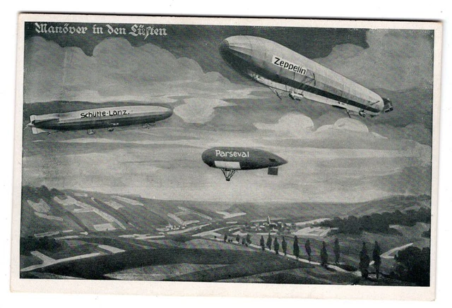 ZEPPELIN / POSTE Aérienne Zeppelinmanöver Dans Il Aérer Parseval ...