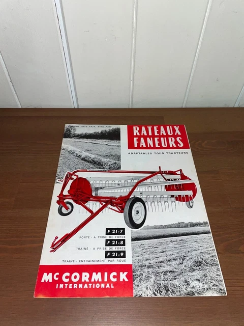 BROCHURE PROSPEKT PROSPECTUS RATEAUX FANEURS MC CORMICK-IH tracteur-deering-case EUR 8,00 ...