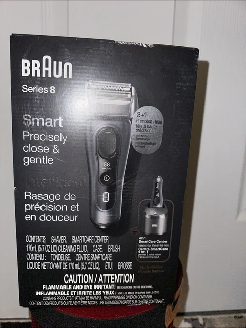 BRAUN - SERIES 8 8453cc Wet/Dry Electric Shaver - Gray. 100% original ...