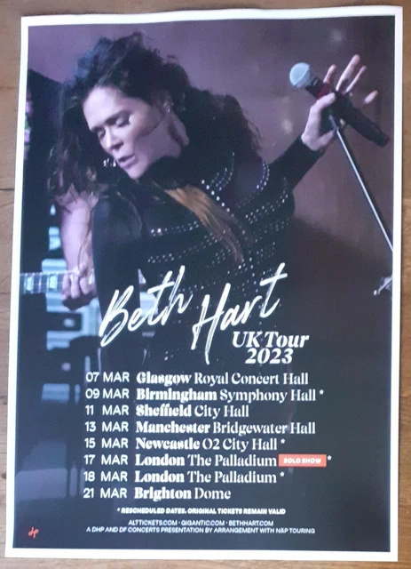 BETH HART - live band music show 2023 TOUR promotional tour concert gig ...